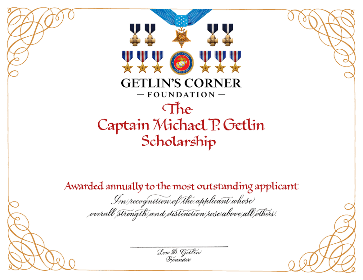 The Michael P. Getlin Scholarship – Getlin’s Corner Foundation